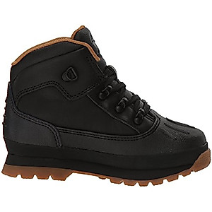 Timberland Unisex-Kid's Euro Hiker Shell Toe Fashion Boot, black full grain, 6.5 Medium US Big Kid