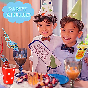 32 Pack Valentines Day Cards with Crazy Straws for Kids Valentine Gift Card Exchange with Heart Straws for Girls Boys School Class Exchange Gifts Prizes Valentine's Party Favors