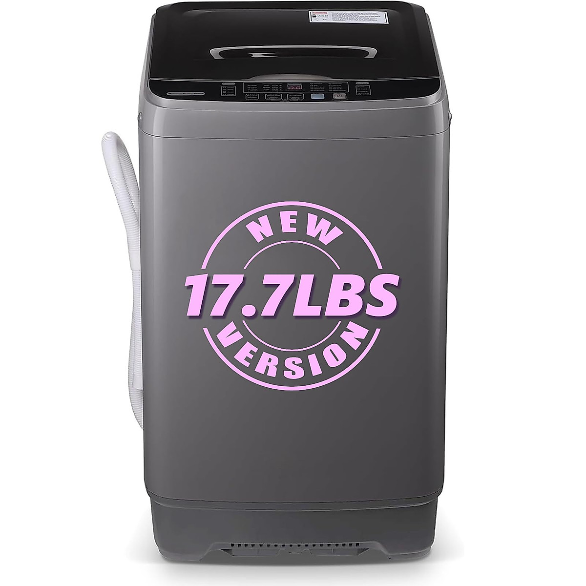 AXUTL Washing Machine Washer Machine 1.25cu.ft Apartment Dorm Laundry Compact Portable Washer Gray Full Automatic, 8 Water Levels, 10 Wash Programs