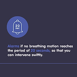 PICO 2 by SNUZA - Breathing & Sleep Baby Monitor. Smart Phone App or as Stand Alone Unit. Track Abdominal Motion, Body Position and Skin Temperature. Alarm and Wake-Up Vibration for Safer Sleeping.