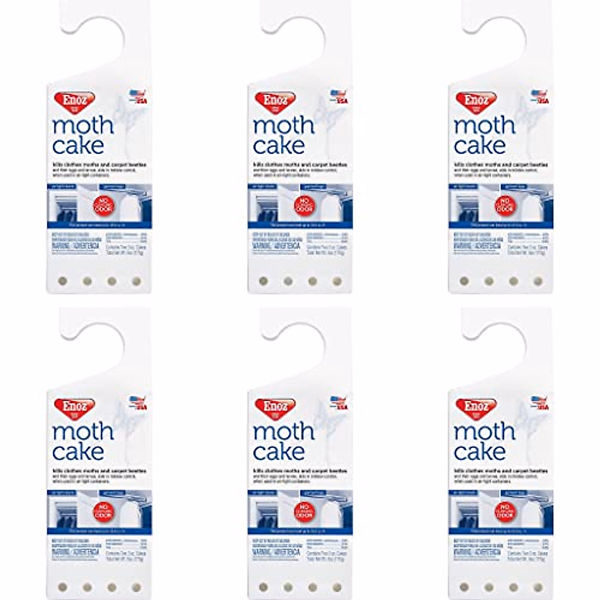 Enoz Moth Cake Kills Clothes Moths, Carpet Beetles, and Eggs and Larvae