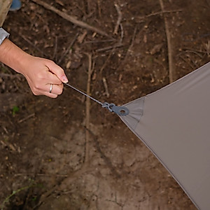 KAMMOK Kuhli Ultralight | Versatile Weather Shelter, (Waterproof, Durable, Portable, Camping Tarp, Hammock Tarp, Rain Cover), Crater Gray