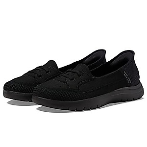 Skechers Women's Boat Shoe, Black/Black, 8