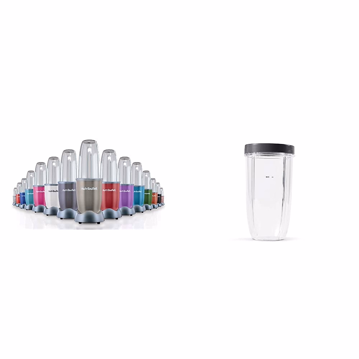 NutriBullet Pro 13 Pcs White, 900W and NutriBullet 32 Ounce Colossal Cup