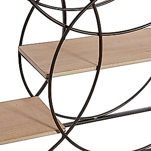 Deco 79 Metal Geometric Wall Shelf, 32" x 7" x 32", Gray