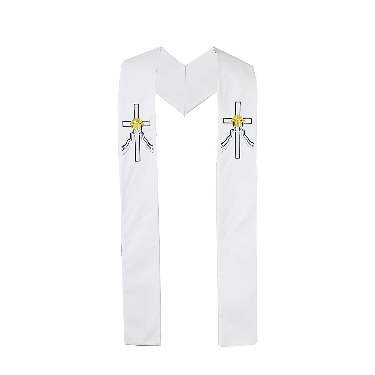 Autom Reversible Baptismal and Wedding Stole, White, One Size