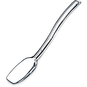 Carlisle FoodService Products Plastic Solid Spoon, 9 Inches, Clear