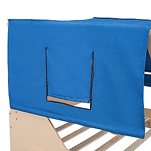 Harper & Bright Designs Twin Size Car Bed with Tents, Wooden Twin Platform Bed, Twin Car Bed Frame with Wheels for Kids, Boys & Girls, No Box Spring Needed, Natural