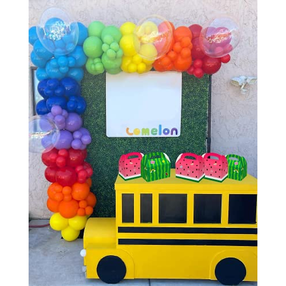16 Pcs Cartoon Melon Party Candy Bags, Goodie Gift Boxes for Kids Boys Girls J Watermelon Birthday Party Supplies Decorations Favors