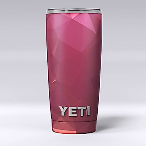 Design Skinz Pink Geometric V16 - Skin Decal Vinyl Wrap Kit Compatible with The Yeti Rambler Cooler Tumbler Cups