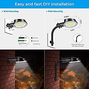 LUYIMIN LED Barn Light 120W, 18000lm Dusk to Dawn Outdoor Lighting with Photocell (1200W Incandescent Equiv.) - Ultra Bright Yard Light, 5000K Daylight IP65 Waterproof for Outdoor Security/Area Light