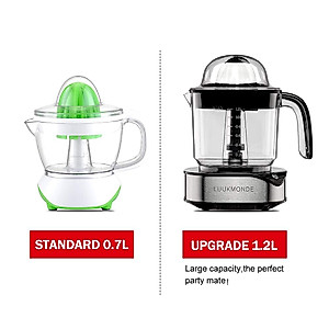 Electric Citrus Juicer 1.2L Large Volume, Orange Juicer with Powerful Motor and LED Working Lamp, Electric Lemon Squeezer for Orange Lemon Lime Grapefruit by LUUKMONDE