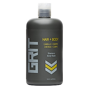 GREAT CLIPS GRIT Hair & Body, 16.9oz | 3-in-1 Shampoo, Conditioner & Body Wash for Men | Washes & Moisturizes Hair & Skin