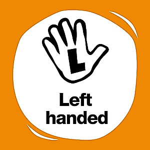 Fiskars Kids Scissors, Left Handed Scissors for Kids, Scissors for school, SoftGrip, 5 Inch, Blue Lightning