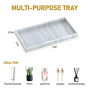 Bathroom Counter Tray,EG-SIPRO High-Grade Thickened Silicone Bathroom Vanity Tray,Shatterproof Durable Rectangle Bathroom Tray Soap Dispenser Tray for Bathroom Countertop