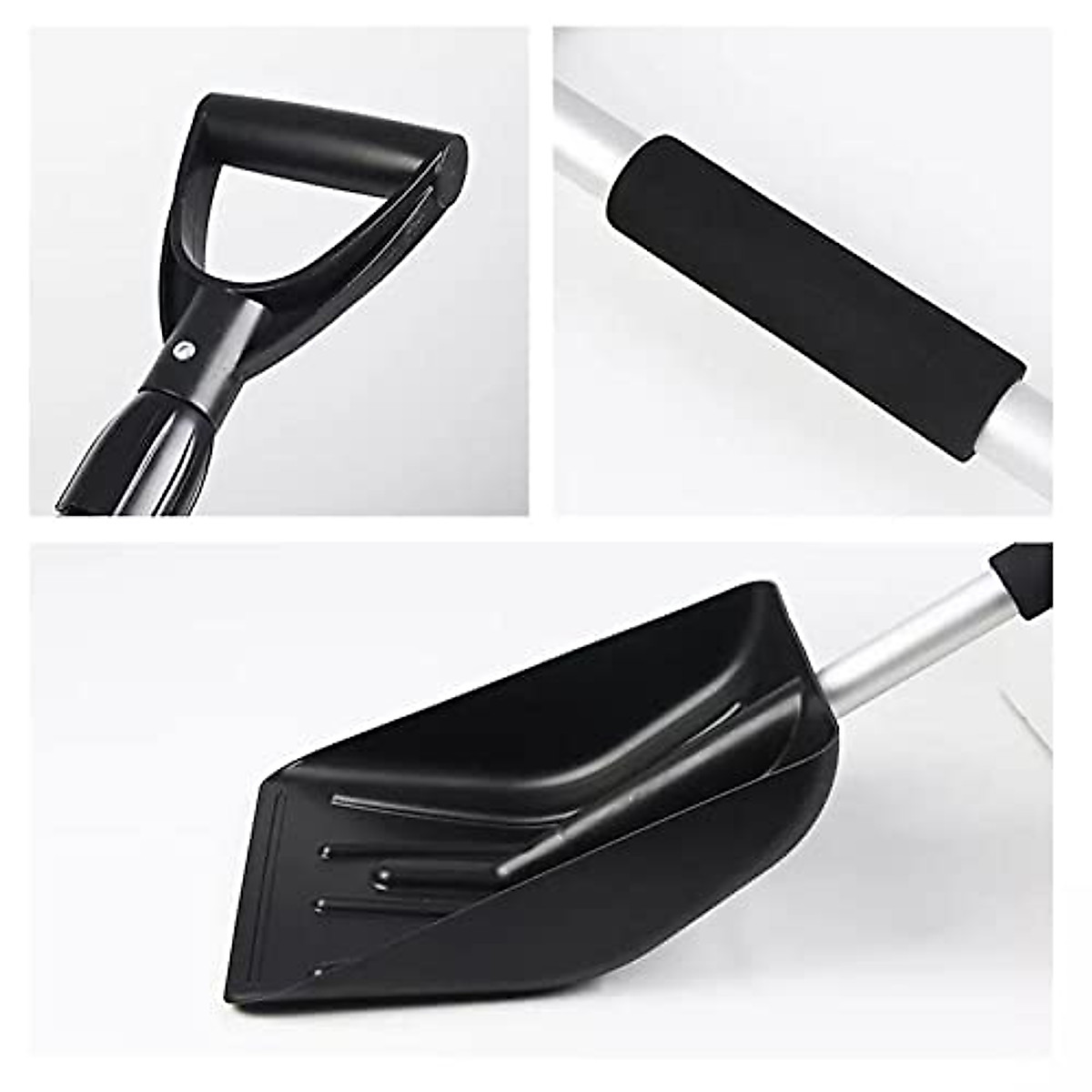 DHliIQQ Snow Shovel for Winter, Emergency Snow Shovel Portable Lightweight Sport Utility Detachable Shovel for Driveway Car Emergency Home Garden Camping Beach