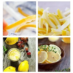 2 PACK Cocktail Channel Knife with Walnut Wood Handl Fruit and Vegetable Carving Tool for Decorating Cocktails, Desserts, and Salads Stainless Steel Tip Wooden Handle