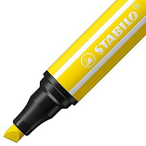 STABILO Premium Felt Tip Pen with Thick Chisel Tip Pen 68 MAX - ARTY - Pack of 24 - with 24 Different Colours