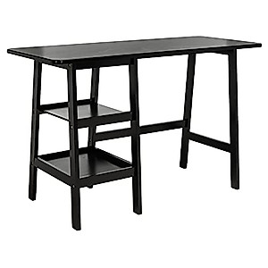Safavieh Home Collection Sofara 2-Shelf Office Living Room Bedroom Study Foyer Writing Desk DSK1403A, 0, Matte/Black