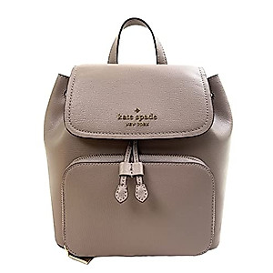 Kate Spade New York Darcy Flap Drawstring Medium Backpack Leather Warm Taupe