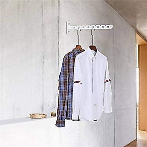 COTTAGE LIFE Wall Mount Clothes Hanger Rack White Clothes Rack Wall Mount Stainless Steel Wall Clothes Hanger Laundry Hanging Rack Wall Mount Laundry Hanger Dryer Rack