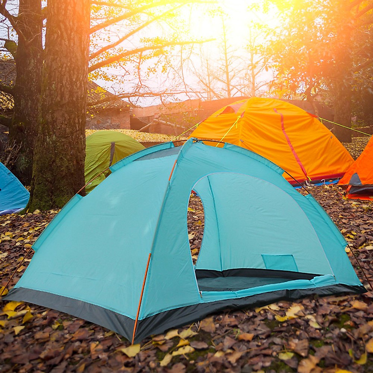 2pcs Aluminum Alloy Tent Pole Support Replacement Accessory for Camping Hiking, 142 inch/pc (1)