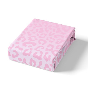 Feelyou Leopard Print Reversible Bedding Set for Kids Boys Girls Cheetah Comforter Cover Set Queen Size Animal Print Duvet Cover Bedroom Decor Safari Pink Bedspread Cover Bedding Collection 3Pcs