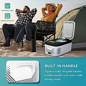 EUHOMY 12 Volt RV Refrigerator 17QT(16 Liter)，Car Refrigerator Portable Freezer with 110-240V AC & 12/24V DC,12 Volt Refrigerator Fridge Cooler For Car, Van,RV, Fishing, Camping, Travel.(New)