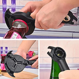 manual can openers for seniors with arthritis,abrelatas, jar opener for weak hands, 3-in-1 Multifunctional Bottle Opener
