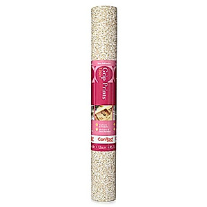 Con-Tact Brand 08F-C8A46-04AZ Grip Prints Non-Adhesive, No Slip Counter, Drawer/Shelf Liner, 18" x 8', Beige Granite
