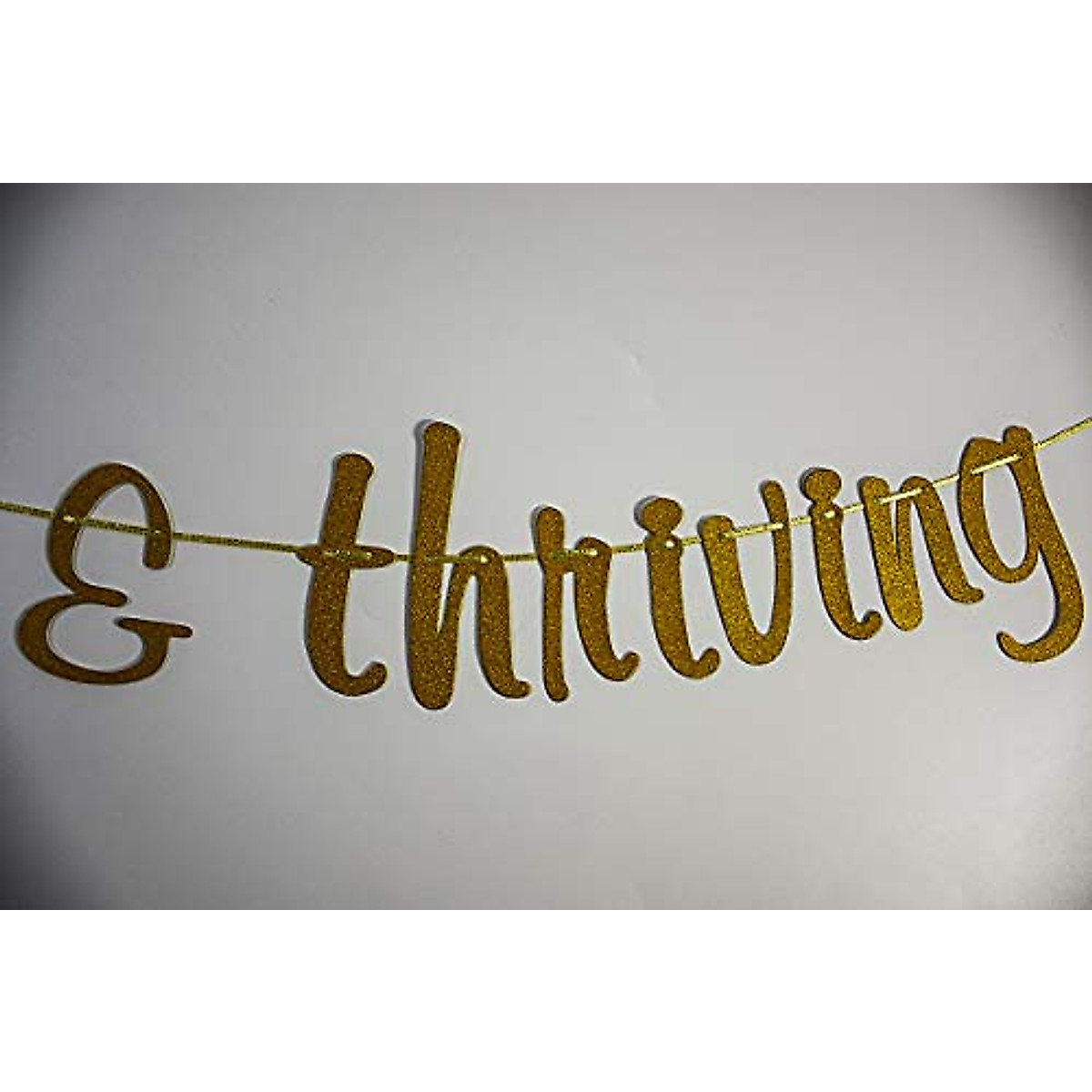30 Flirty & Thriving Banner, 30th Anniversary Birthday Bunting Sign, Dirty Thirty Party Decorations, Gold and Black Glitter