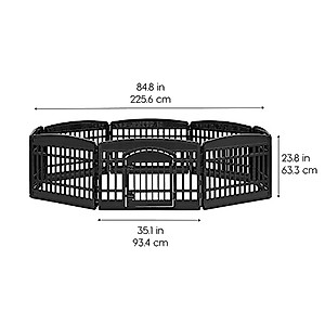 IRIS USA 24-inch Dog Playpen - Pet Exercise Pen with Door - 4 to 8 Panel Sizes, Black