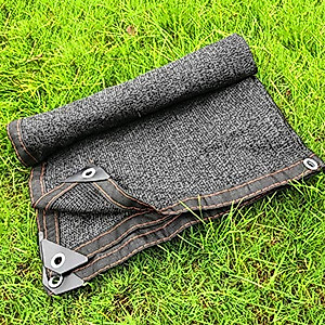 LXLA Privacy Fence Screening with Grommets - Sun Fencing Screen Cover for Balcony, Patio, Deck - Black (Size : 12m x 12m)