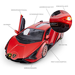 RASTAR RC Car Lamborghini Sián FKP 37 1/14 Remote Control Car, Lamborghini Toy Rc Car for Kids Boys6-12 - RED
