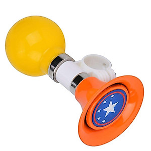 Rubber Children Bike Horn, Metal Rubber Loud Children Bike Horn Bike Warning Bell for Boys Girls Bike Accessory (Orange)