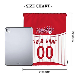 INAOO Drawstring Bags Philadelphia Personalized Backpack Gifts for Men Women
