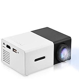 Mini Projector Portable 1080P LED Video Projector Home Cinema Theater Movie projectors Support Laptop PC Smartphone HDMI Input Great Gift Pocket Projector for Party and Camping(Black)