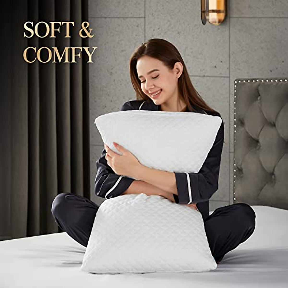 Lifewit Shredded Memory Foam Pillow King Size - Premium Adjustable Loft Hypoallergenic Cooling Pillow for Sleeping for Side, Back, Stomach Sleepers, Washable Cover - CertiPUR-US Certified