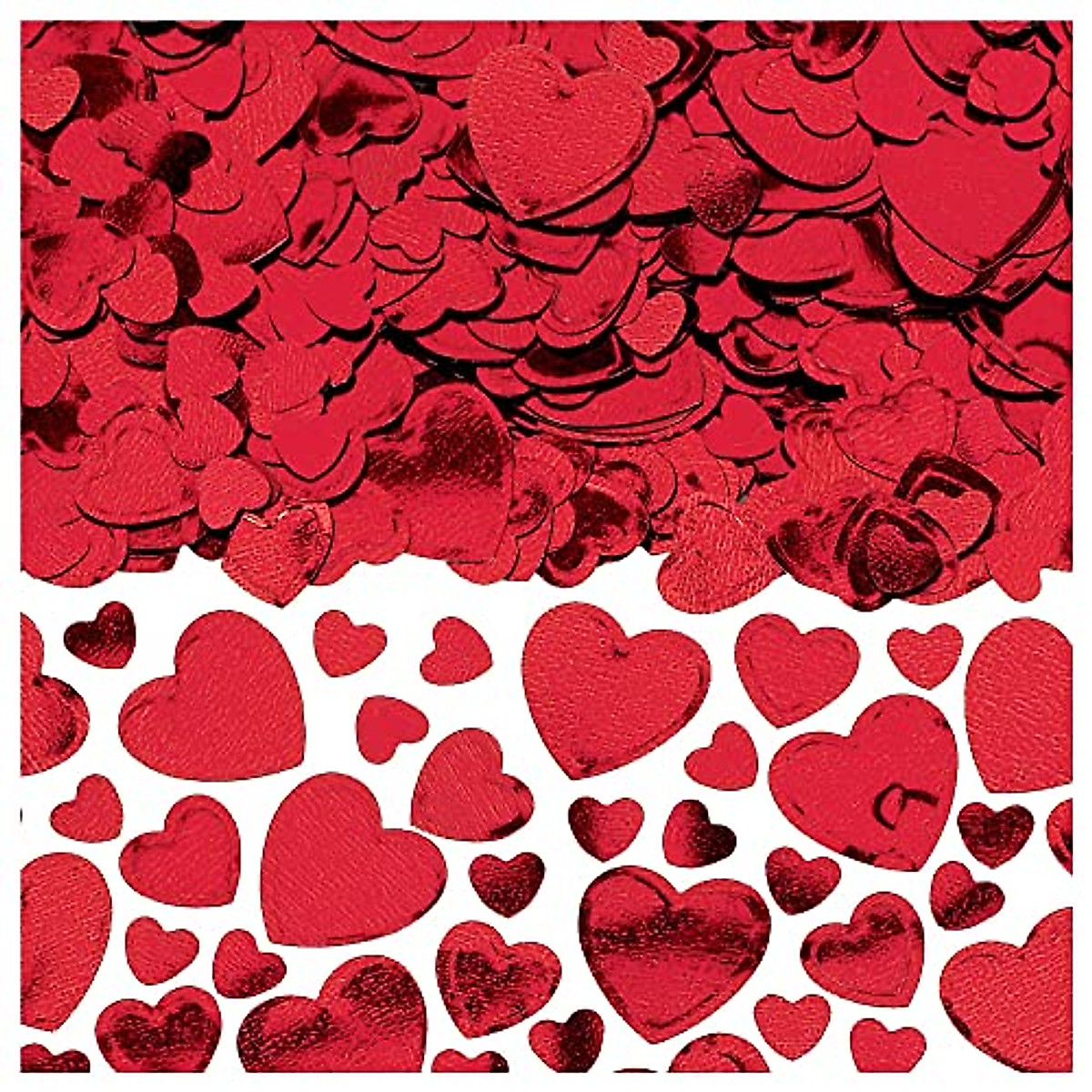 Amscan Red Metallic Hearts Confetti, 2.5 oz, 1 Pack