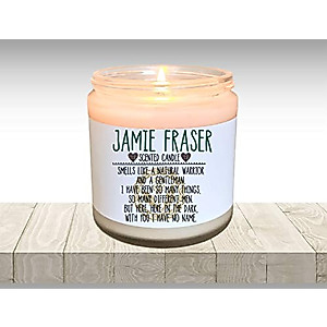 Jamie Fraser Candle Outlander Gift Bookish Candle Gift for Book Lover Sassenach