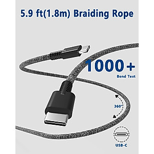 65W USB-C Chromebook Charger for HP Chromebook 14 X360 /Spectre x360/ HP Envy x360 ZBook Firefly G9 HP Elite Dragonfly G2 Type C Power Supply Cord