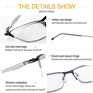 LJIMI Photochromic Progressive Multifocus Spring Hinge Reading Sunglasses UV Protection Multifocal Trifocal Transition Sun Readers Blue Light Blocking Computer Glasses for Women Men Anti Glare Eyewear