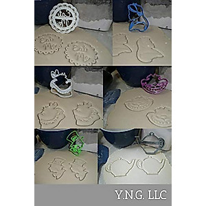 INSPIRED BY ALICE IN WONDERLAND THEME SET OF 6 COOKIE CUTTERS MADE IN USA PR1266