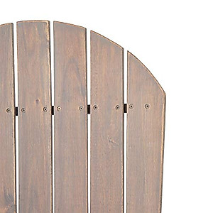 Christopher Knight Home Hanlee Folding Wood Adirondack Chairs, 2-Pcs Set, Grey Finish