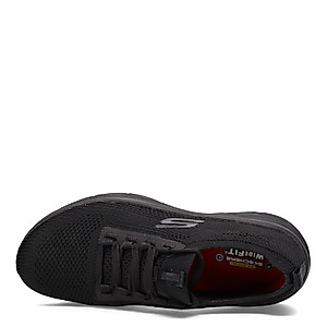 Skechers Women's Slip on Athletic Styling D'Lux Walker SR Health Care Professional Shoe, Black, 10