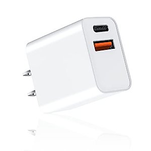 USB C Charger, UDATON Upgraded USB Charging Block for Apple, PD Dual Port Type C Power Adapter Block Cube Brick Compatiblefor New Apple Watch Series 8 7 6, Apple iPhone 13 14 Pro Max SE XS, White