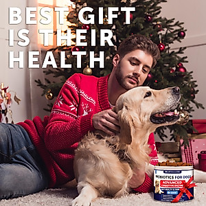 Probiotics for Dogs - Support Gut Health, Itchy Skin, Allergies, Immunity, Yeast Balance - Dog Probiotics and Digestive Enzymes with Prebiotics - Reduce Diarrhea, Gas - 120 Probiotic Chews for Dogs