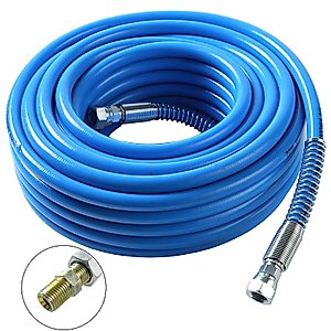NATGAI 100FT High Pressure Airless Paint Sprayer Hose, 1/4 inch Airless Paint Hose 3300PSI Flexible Fiber Tube (100ft)