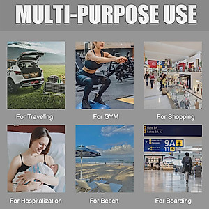 MOCARE Travel Duffel Bag, Sports Gym Tote Carry on Bags for Women, Foldable Lightweight Overnight Shoulder Weekender Shopping Hospital Handbag with Shoes Compartment (Black)