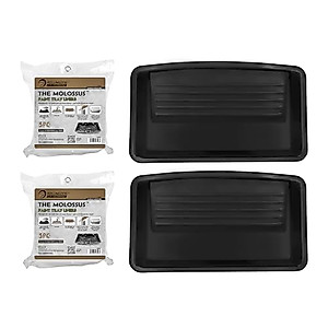 ROLLINGDOG 18 Inch Paint Tray-Large Paint Trays (Pack of 2) & Disposable Paint Tray Liners (Pack of 10)